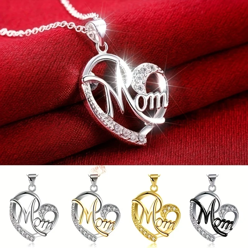 1pc-Fashion-Cute-Jewelry-Heart-Mom-Necklace-Pendant-Necklace-For-Men ...