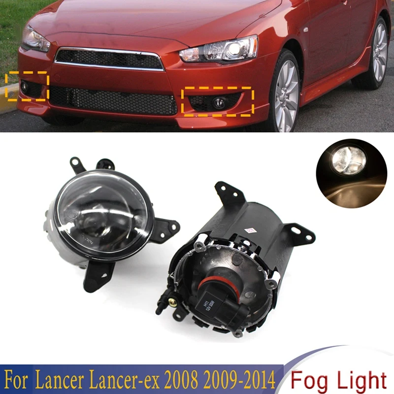 1Pair-Front-Bumper-Fog-Lamp-Fog-Driving-Lights-For-Mitsubishi-Lancer ...