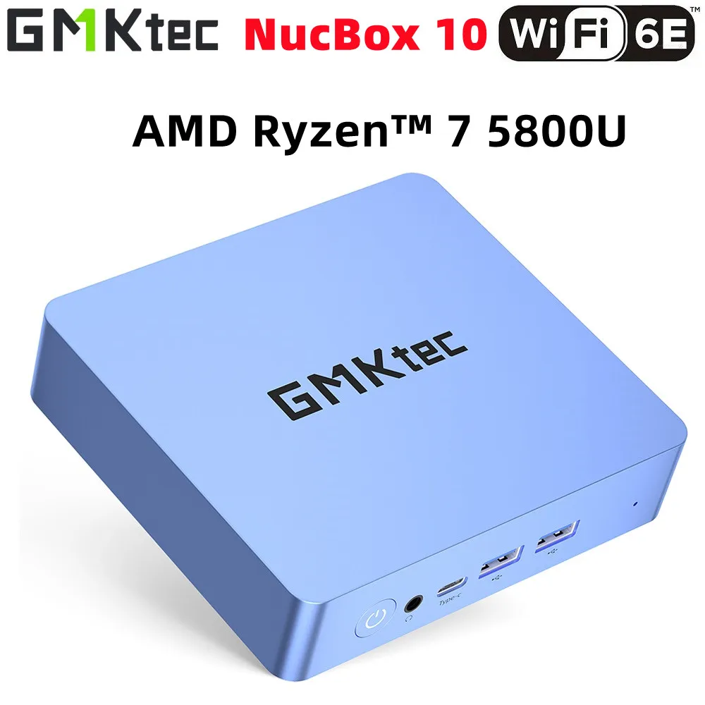 GMKtec Mini Pc NucBox 10, AMD Ryzen 7 5800U, Windows 11 Pro, 16GB, PCIE ...
