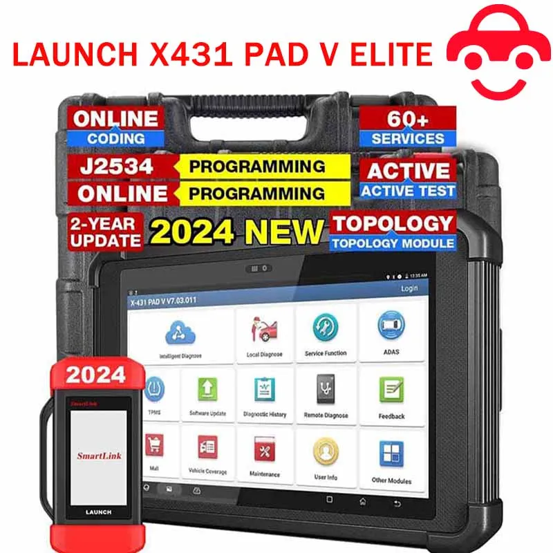 LAUNCH-X431 Pad V Elite J2534 Online Programming Tool, ECU Online ...