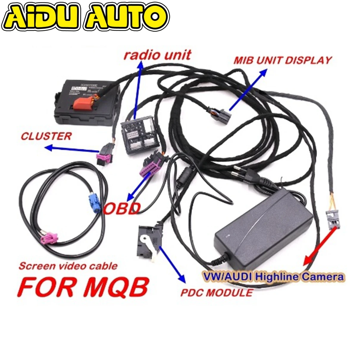 FOR-VW-CAR-MQB-MIB-2-Radio-Unit-PDC-Module-Cluster-Highline-Camera-OBD ...