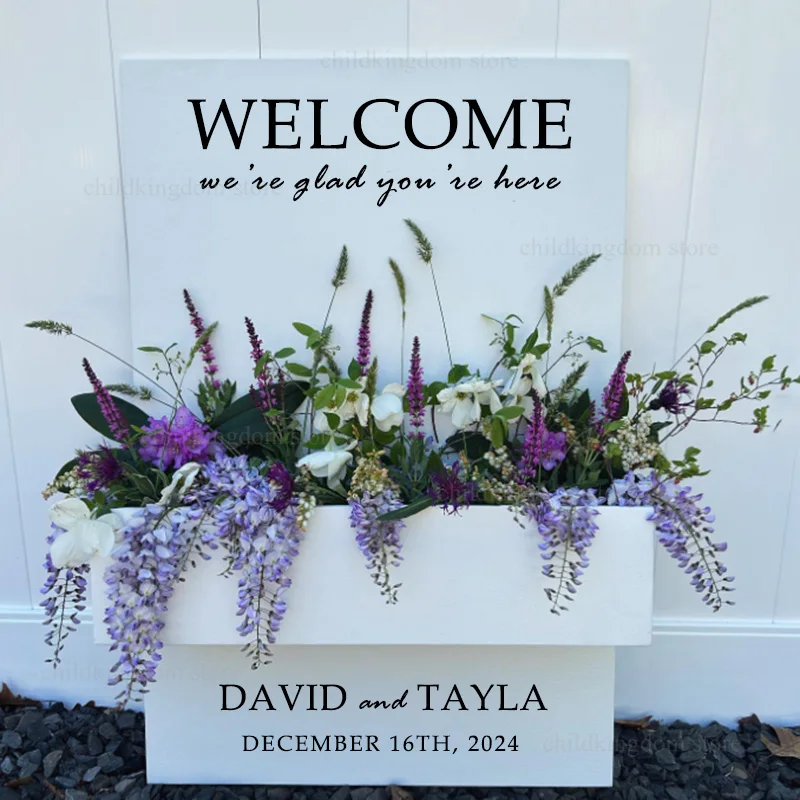 DIY-Flower-Box-Wedding-Welcome-Sign-Personalized-Mosaic-Frame-Flower ...