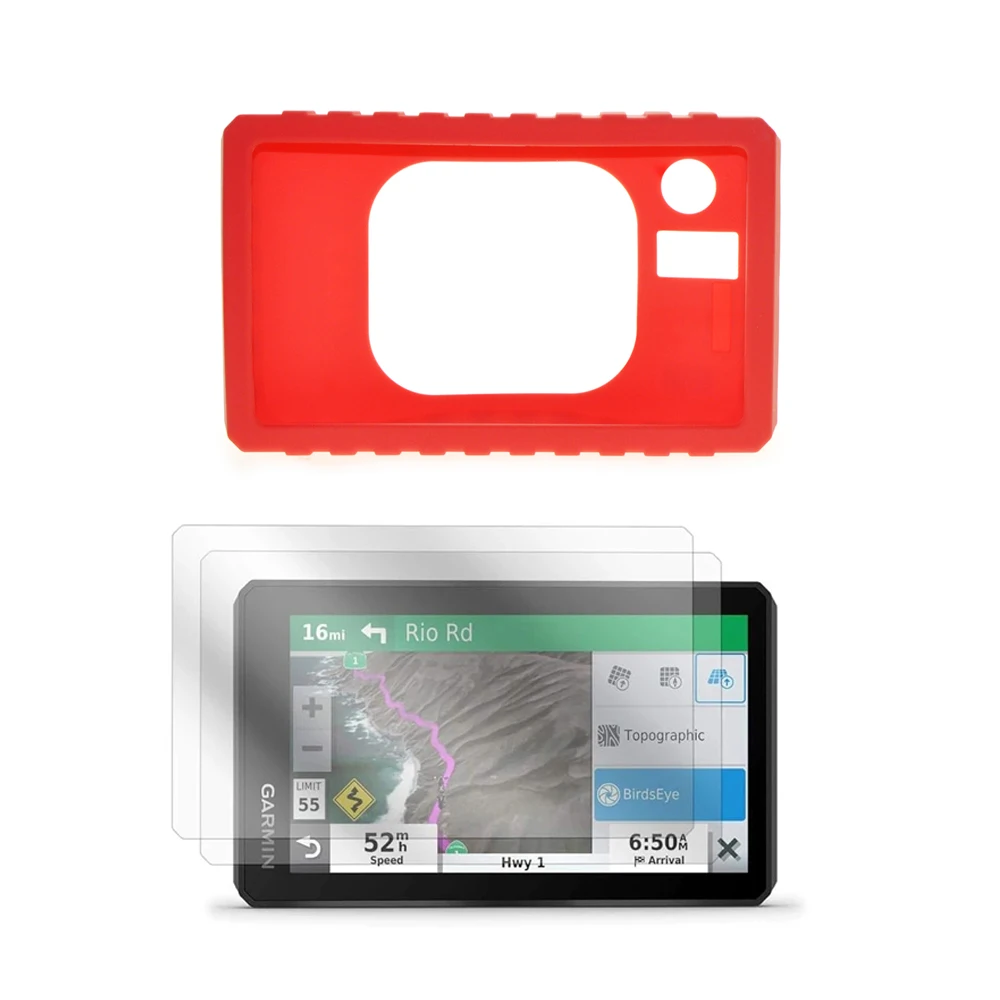 LCD-Screen-Protector-Protect-Silicon-Case-Skin-for-Garmin-ZUMO-XT-Tread ...