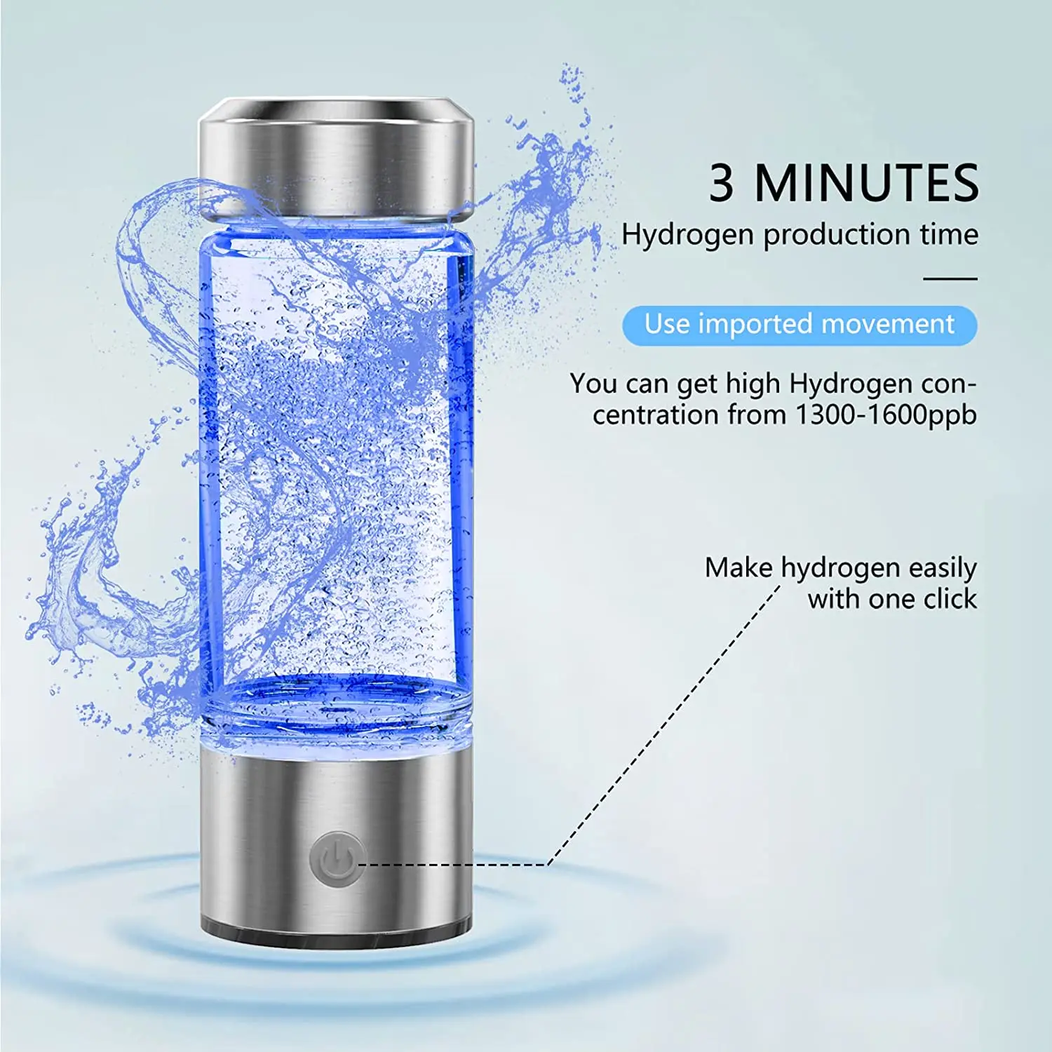 D2-Electric-Water-Bottle-Mug-Filter-Hydrogen-Generator-Ionizer-Maker ...