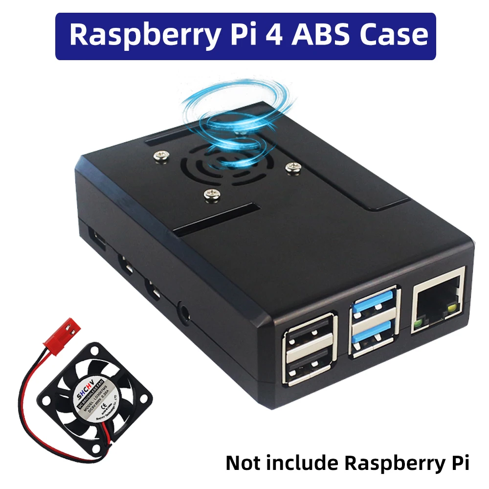 Raspberry-Pi-4-Case-ABS-Plastic-Removable-GPIO-Cover-Transparent-Black ...
