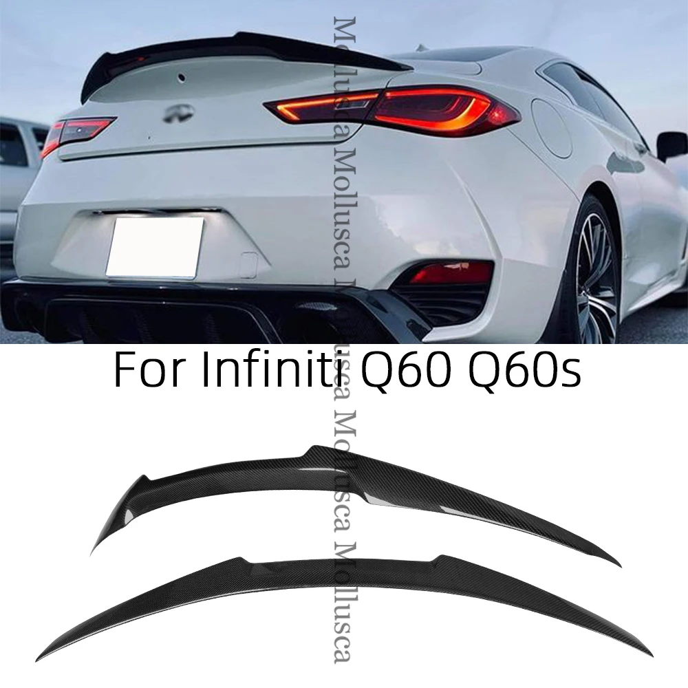 For-Infiniti-Q60-Q60S-M4-Style-Carbon-fiber-Rear-Spoiler-Trunk-wing ...