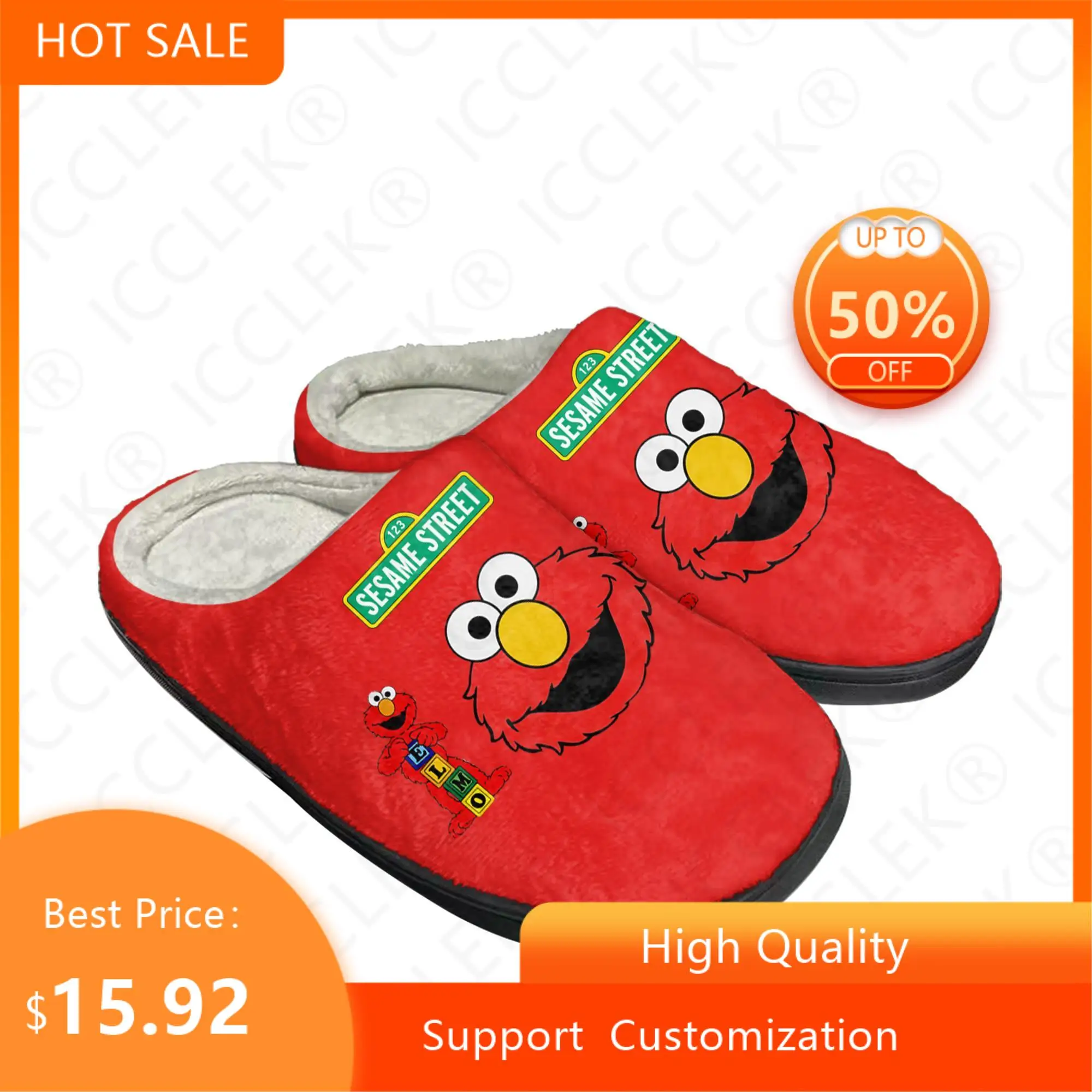Elmo Cartoon Character Slippers
