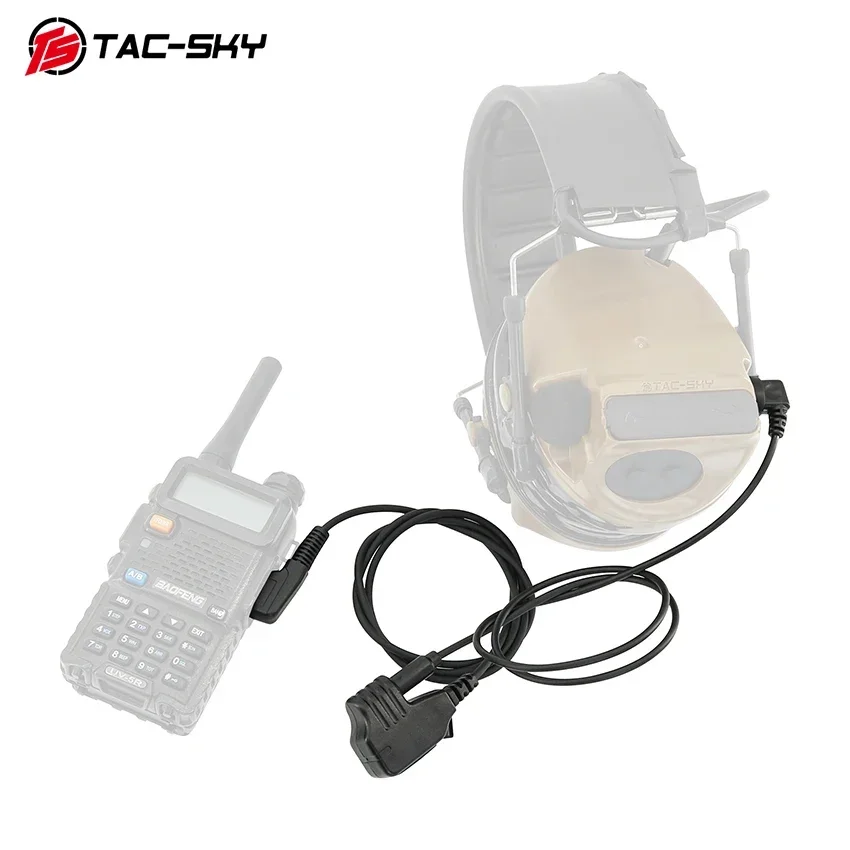 TS-TAC-SKY-Tactical-COMTAC-No-Mic-Headset-Adapter-with-kenwood-Plug ...