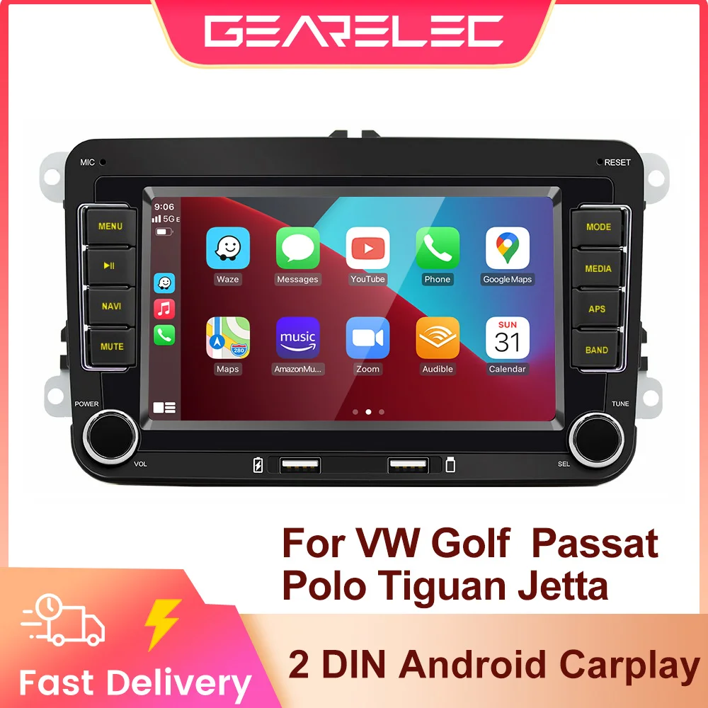 Android13 Car Radio 2 Din Carplay For VW Volkswagen Skoda Octavia Golf ...