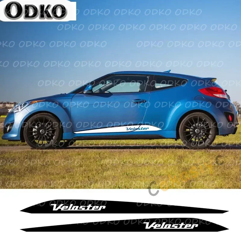 Car Sport Styling Body Both Side Skirt Stripes Sticker For Hyundai ...