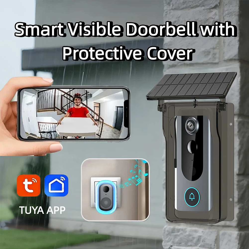Wireless smart doorbell camera, intelligent human face recognition ...