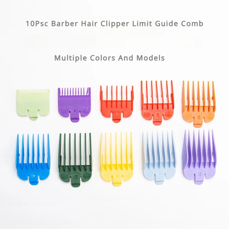 8-10Psc-Barber-Hair-Clipper-Limit-Guide-Comb-Universal-Cutting-Guide ...