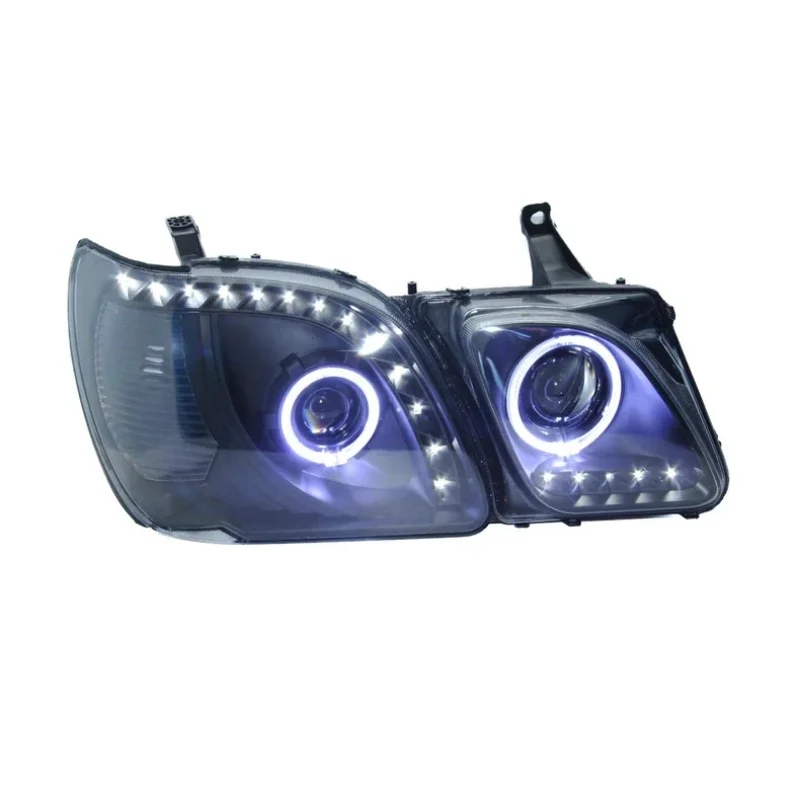 Car LED headlight assembly For Lexus LX470 1998-2008 Headlamp Angel Eye ...