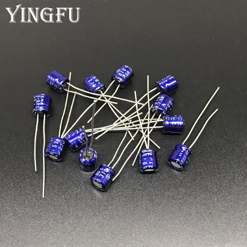 10pcs 2.2uf 50v Elna Ce-bp 5x5mm 50v2.2uf Bipolar Audio Capacitor Blue ...