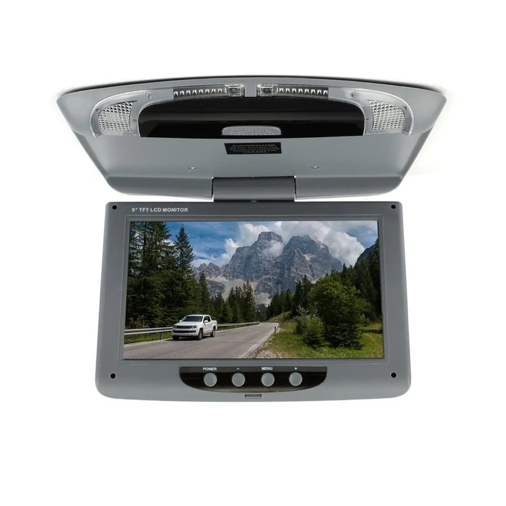 9-inch-800-480-Screen-Car-Roof-Mount-LCD-Color-Monitor-Flip-Down-Screen ...