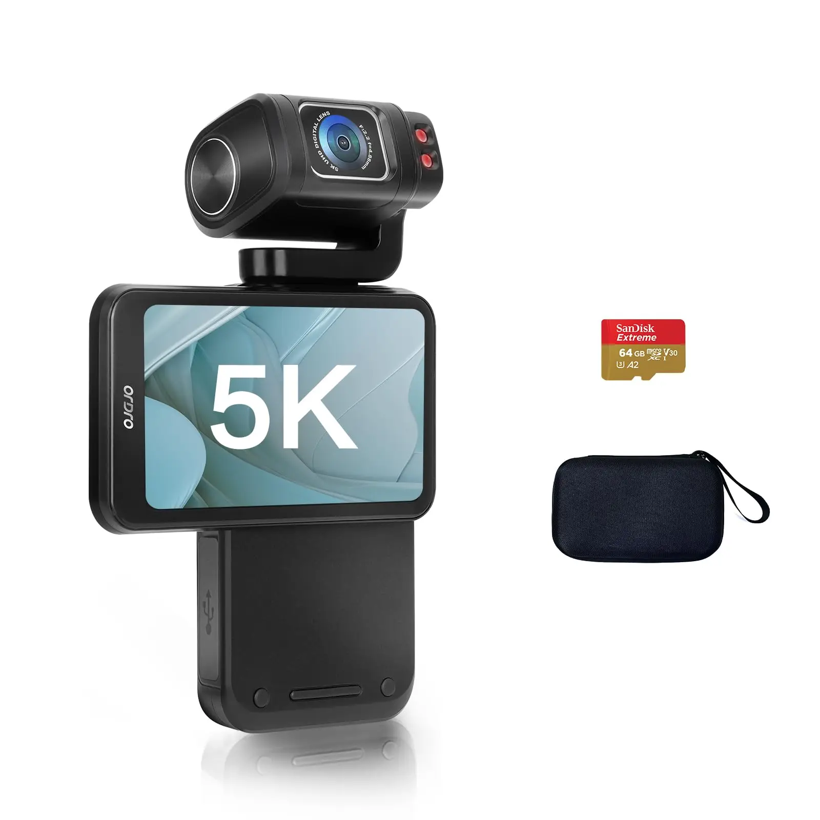 Ordro M3 Pocket Camera Digital Camcorder 5K 30FPS Image Stabilization ...