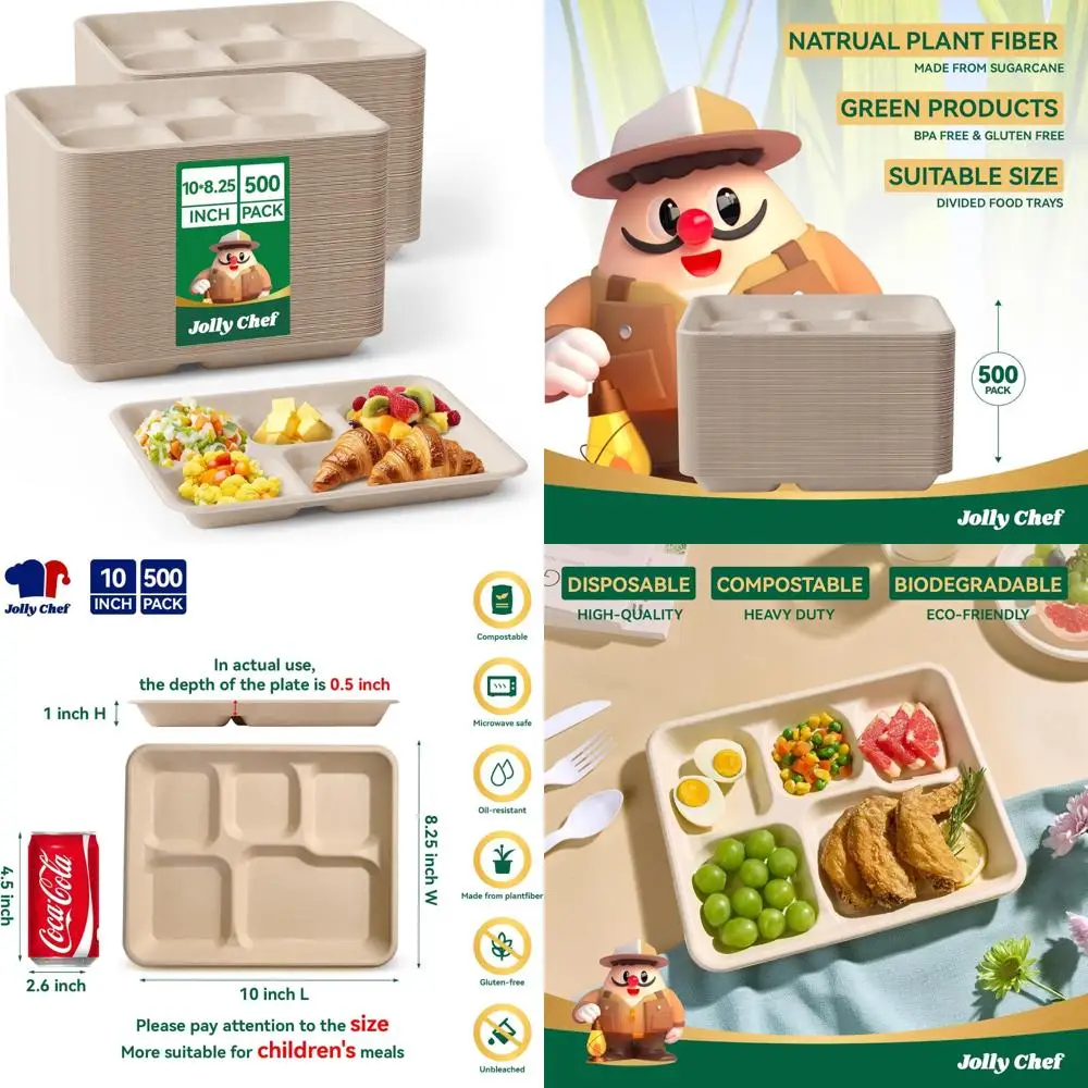 Eco-Friendly Biodegradable Heavy Duty Divided Disposable Compartment ...
