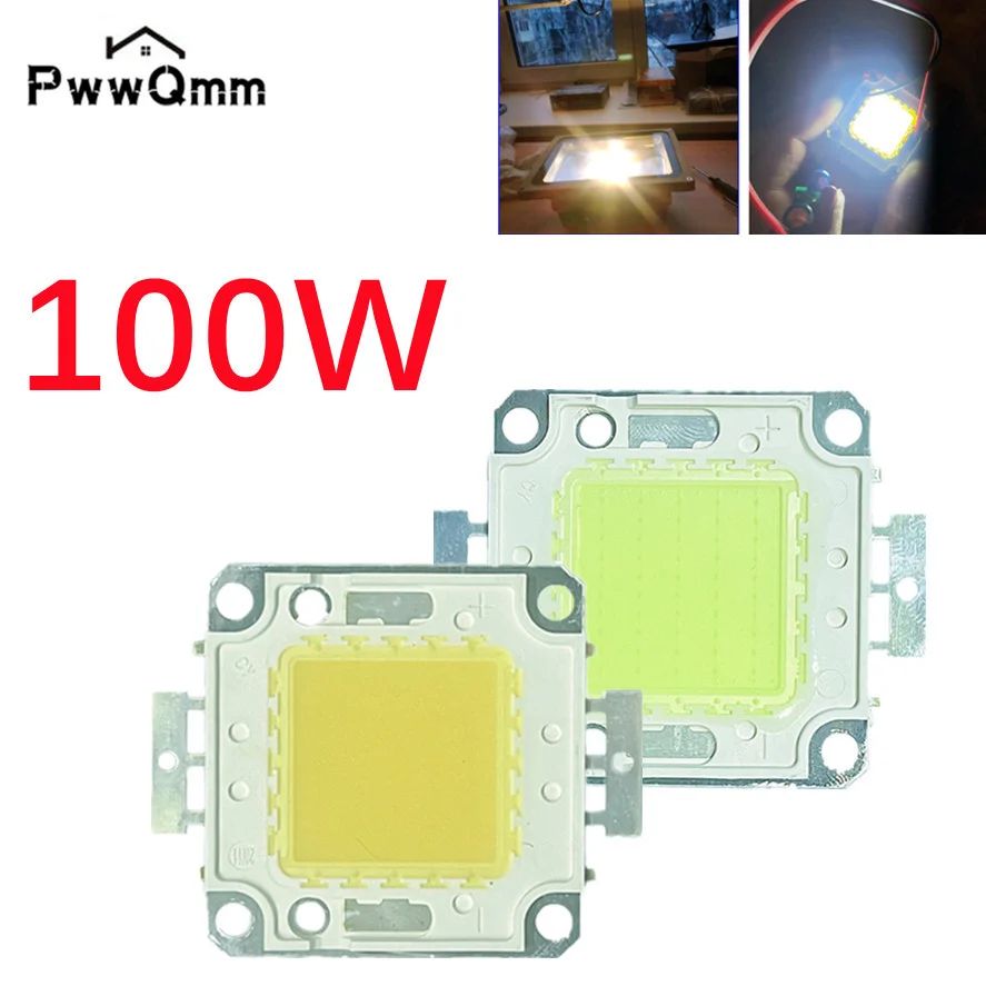 LED Chip Beads 100W 50W 30W 20W 10W 30-32V Backlight Diode Lamps Cold ...