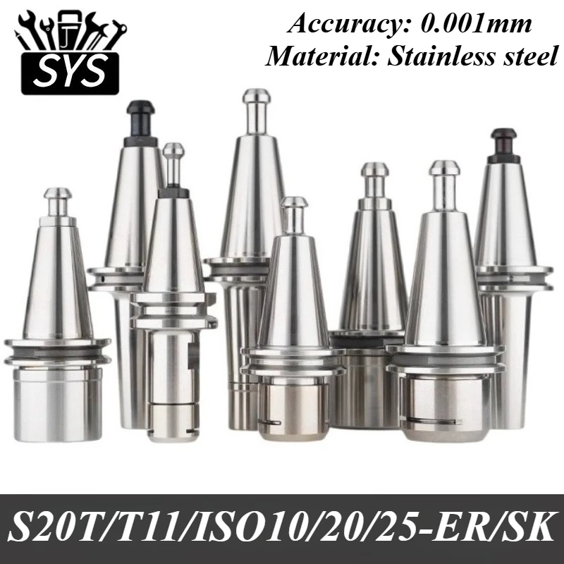Stainless Steel High Accurany 0.001mm ISO20 ER16 ISO25 ER20MS SK10 ...