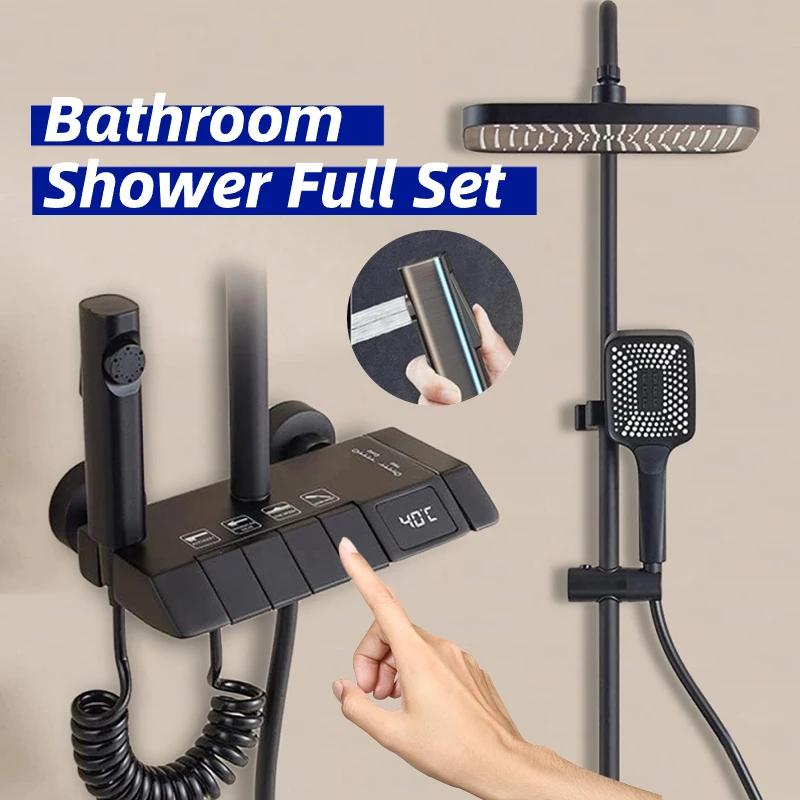 Bathroom-Digital-LED-Shower-Full-Set-Intelligent-Hot-and-Cold-Key-Piano ...
