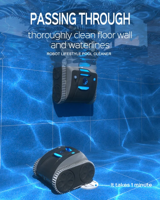 Electric Vacuum Cleaner for Swimming Pool 3312max 15000mAh Lithium-ion ...
