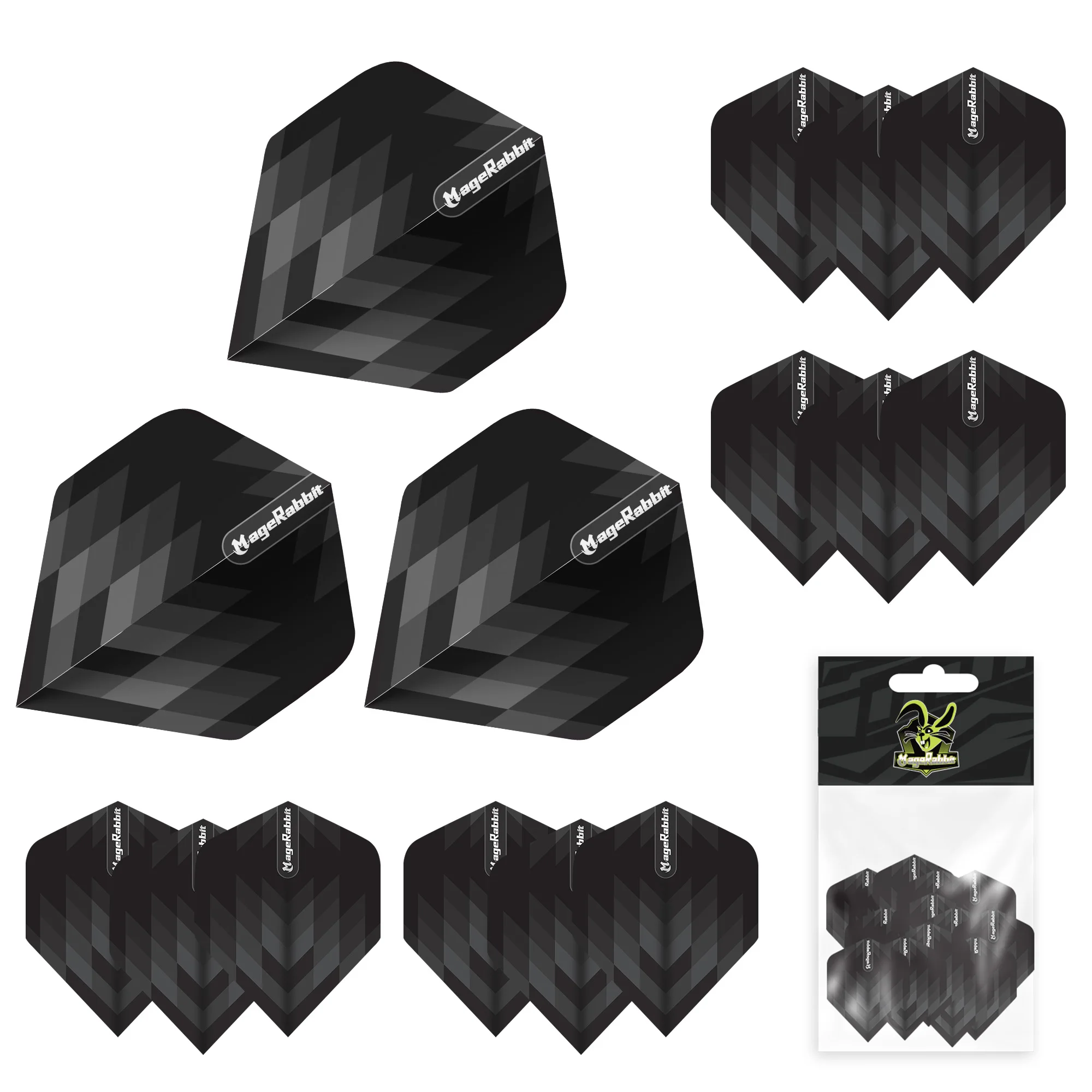 MageRabbit 15pcs Premium PET Dart Flights Pro Gear for Steel/Soft Tip ...