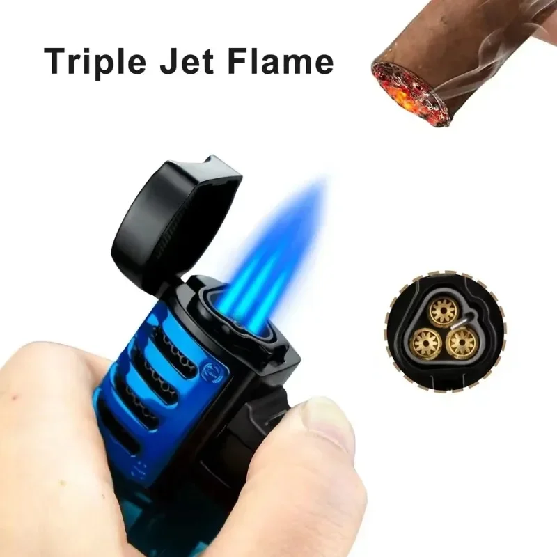 Butane-Gas-Cigar-Lighter-Windproof-Blue-Flame-Lighter-Cigars ...