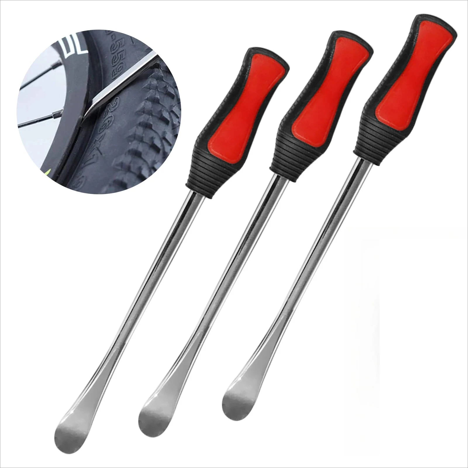 37cm Tire Iron Spoons Kit Tyre Changer Lever Bar Remover Repair Tool ...
