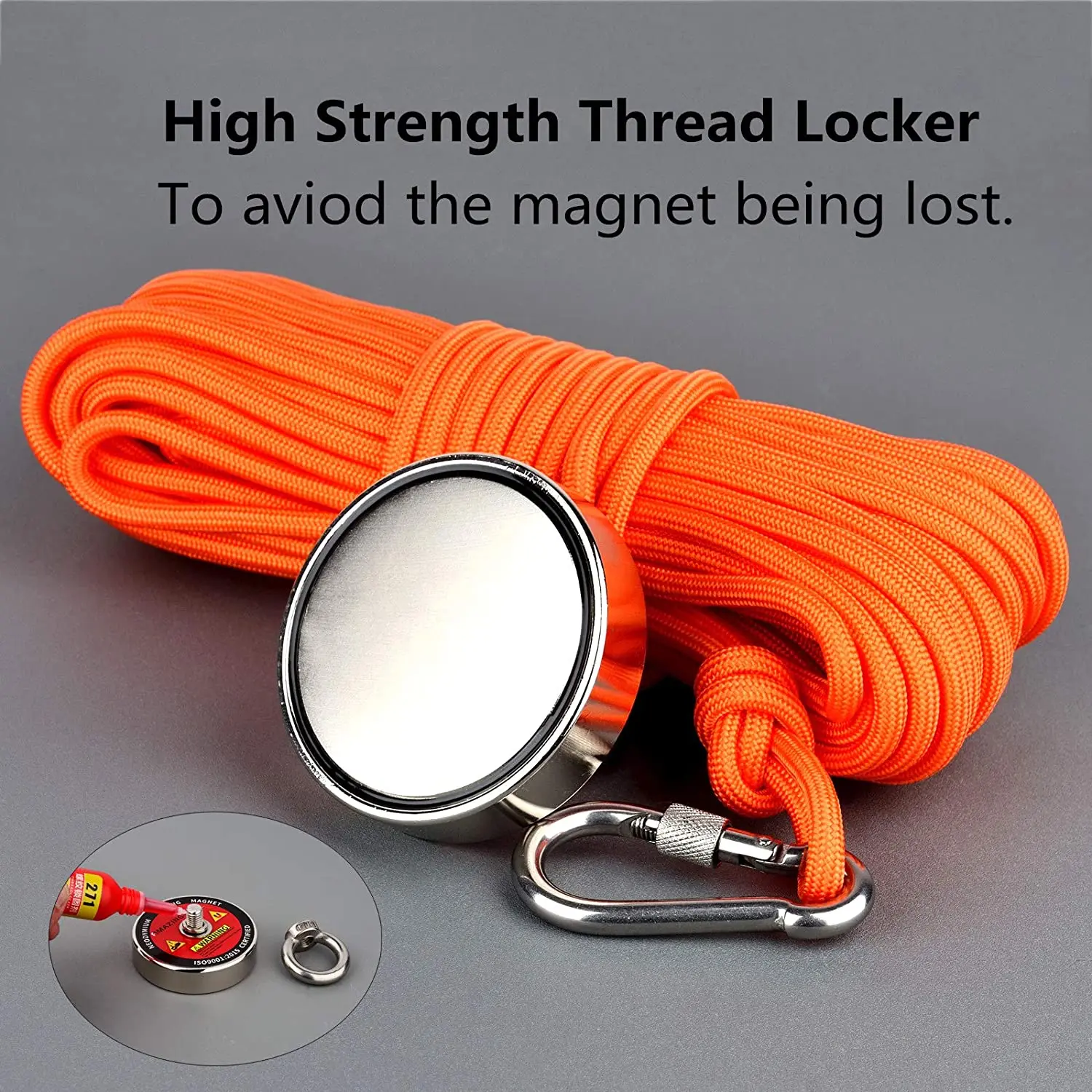 2022 New Strong Retrieval Magnet Kit 400lb Grappling Hook N52 Magnets ...