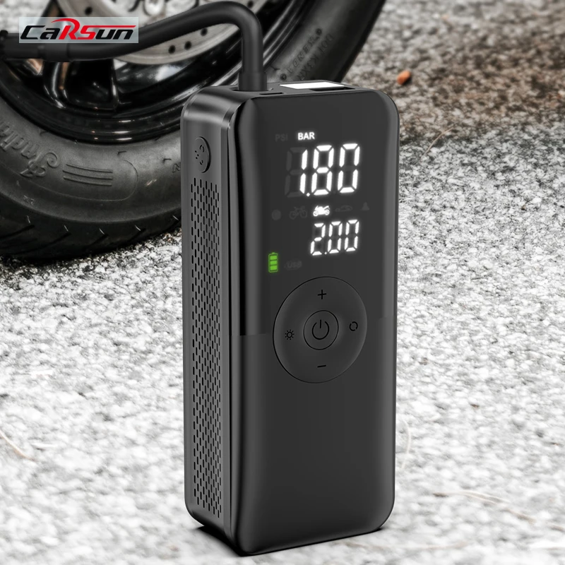 Portable Electric Air Pump Motorcycle Bicycle Tire Air Pump USB Outdoor ...