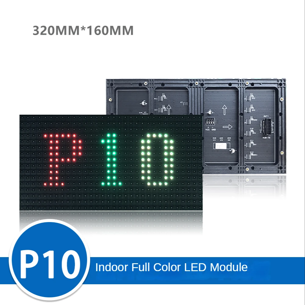 P10 Led Screen Panel Module 320*160mm 32*16 Pixels 1/4 Scan Indoor 3in1 ...
