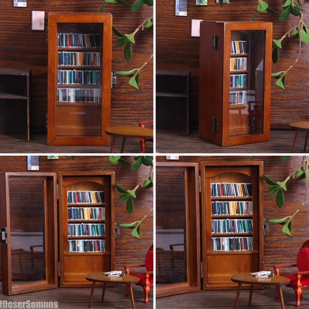 Anti-Anxiety Tiny Bookshelf Wooden Bookshelf Display Cabinet Shaking ...