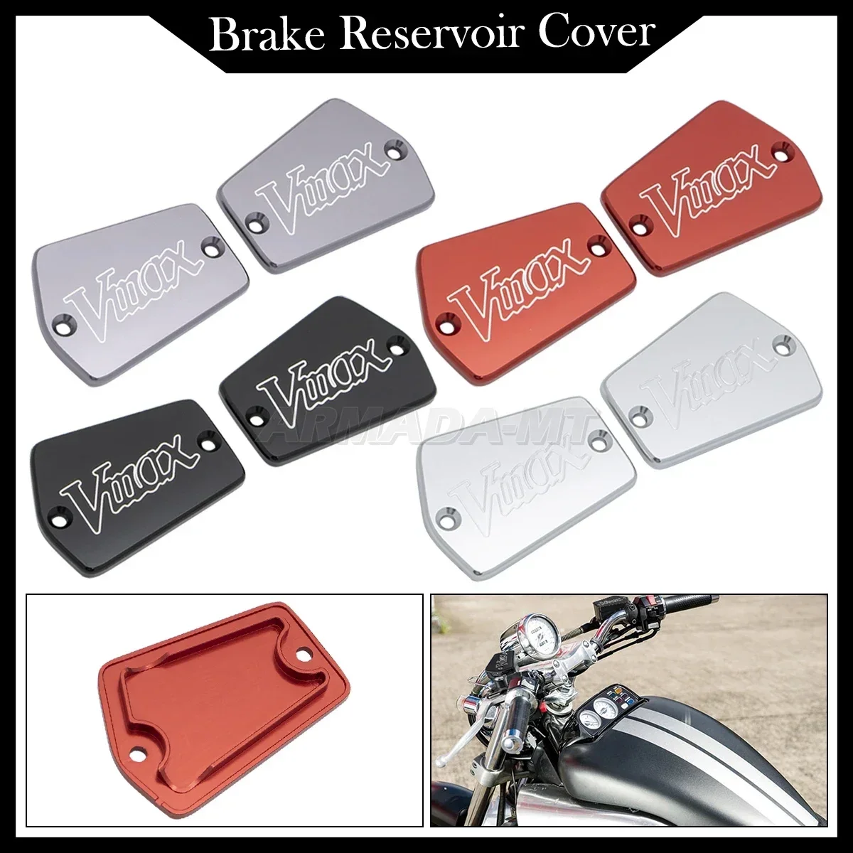 Motorcycle-Accessories-Brake-Reservoir-Cover-For-Yamaha-V-Max-Vmax-1200 ...