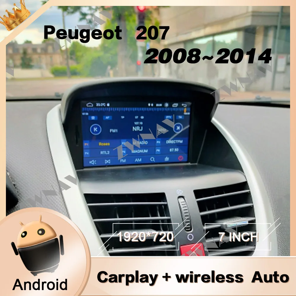 Automotive-Central-Multimedia-2-Din-Android-Screen-For-Peugeot-207-2008 ...