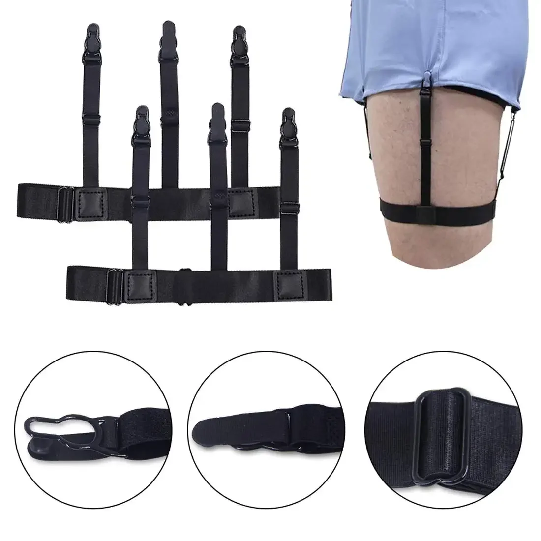 Men-Shirt-Stays-Adjustable-Military-Police-Uniform-Shirt-Stay-Holders ...