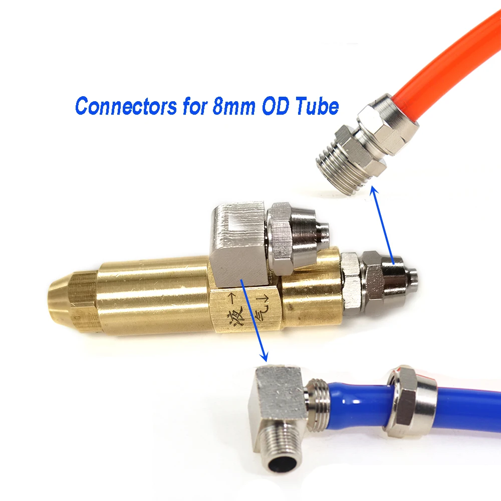 Waste Oil Burner Nozzle Siphon Full Cone Oil Fuel Nozzle Air Atomizing ...