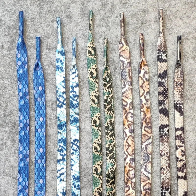 Fashion-Snake-Pattern-Shoelaces-individuality-Python-Fish-Print-Women ...
