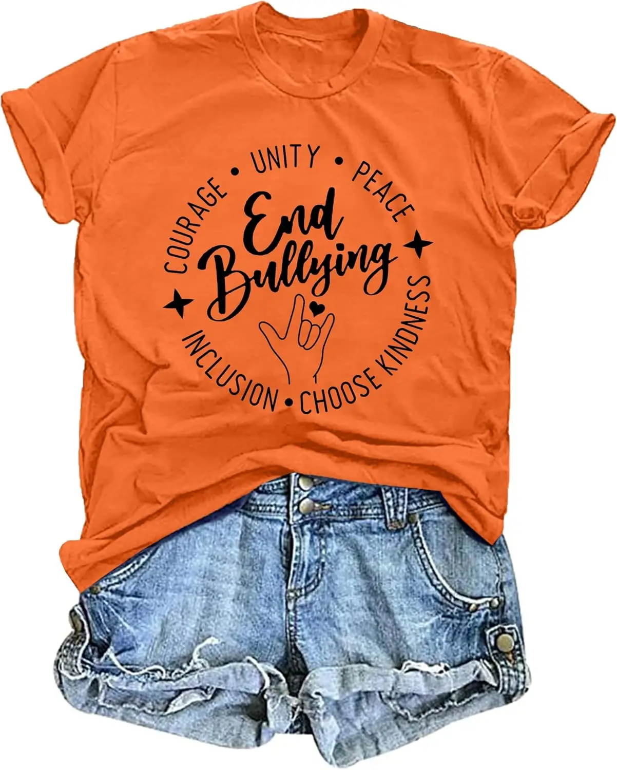 Unity-Day-Orange-Shirt-Women-No-Bullying-Shirt-Tops-Kindness-Tees ...