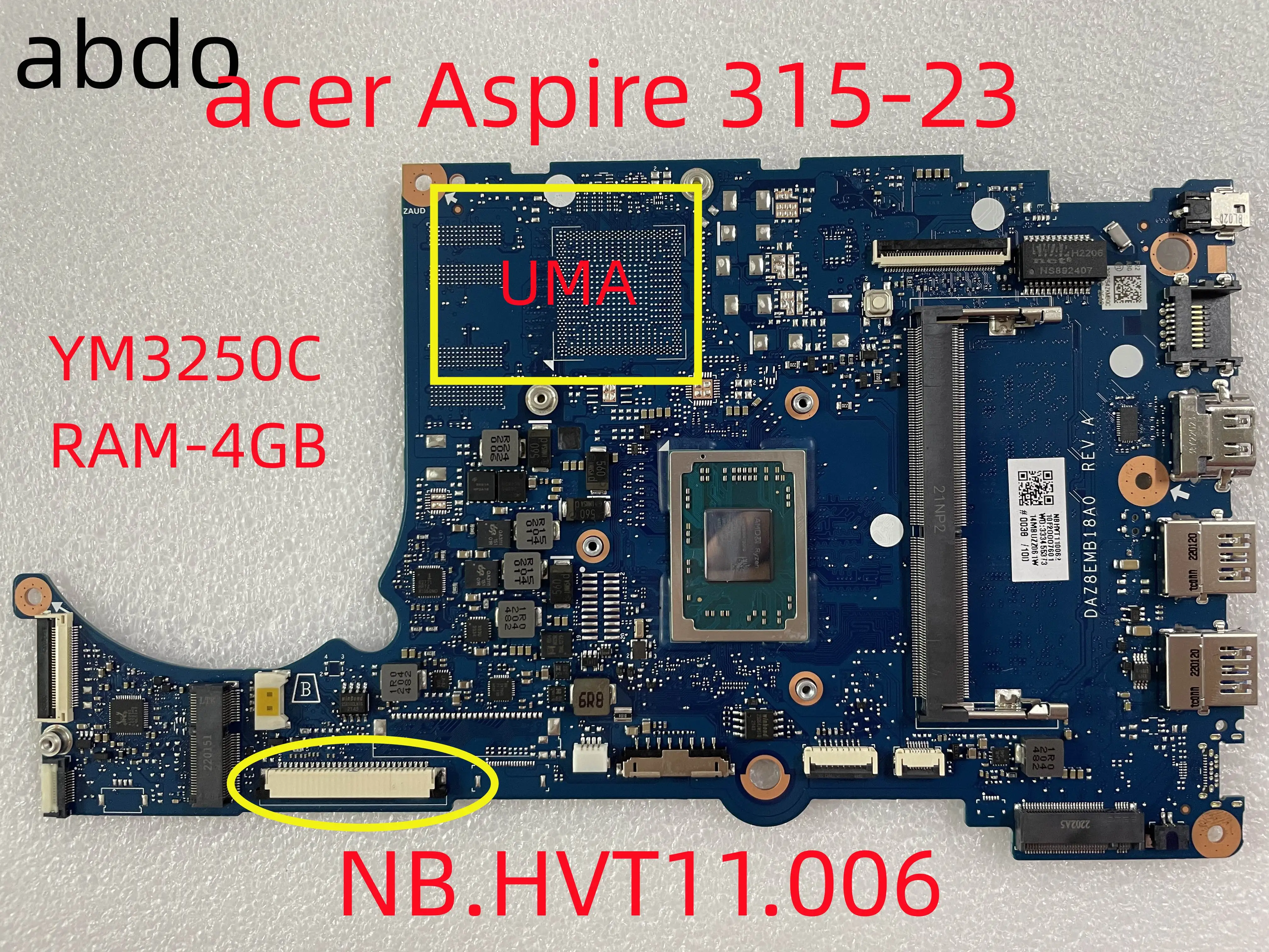 Placa-base-DAZ8EMB18A0-para-port-til-ACER-ASPIRE-315-23-315-23G-YM3020 ...