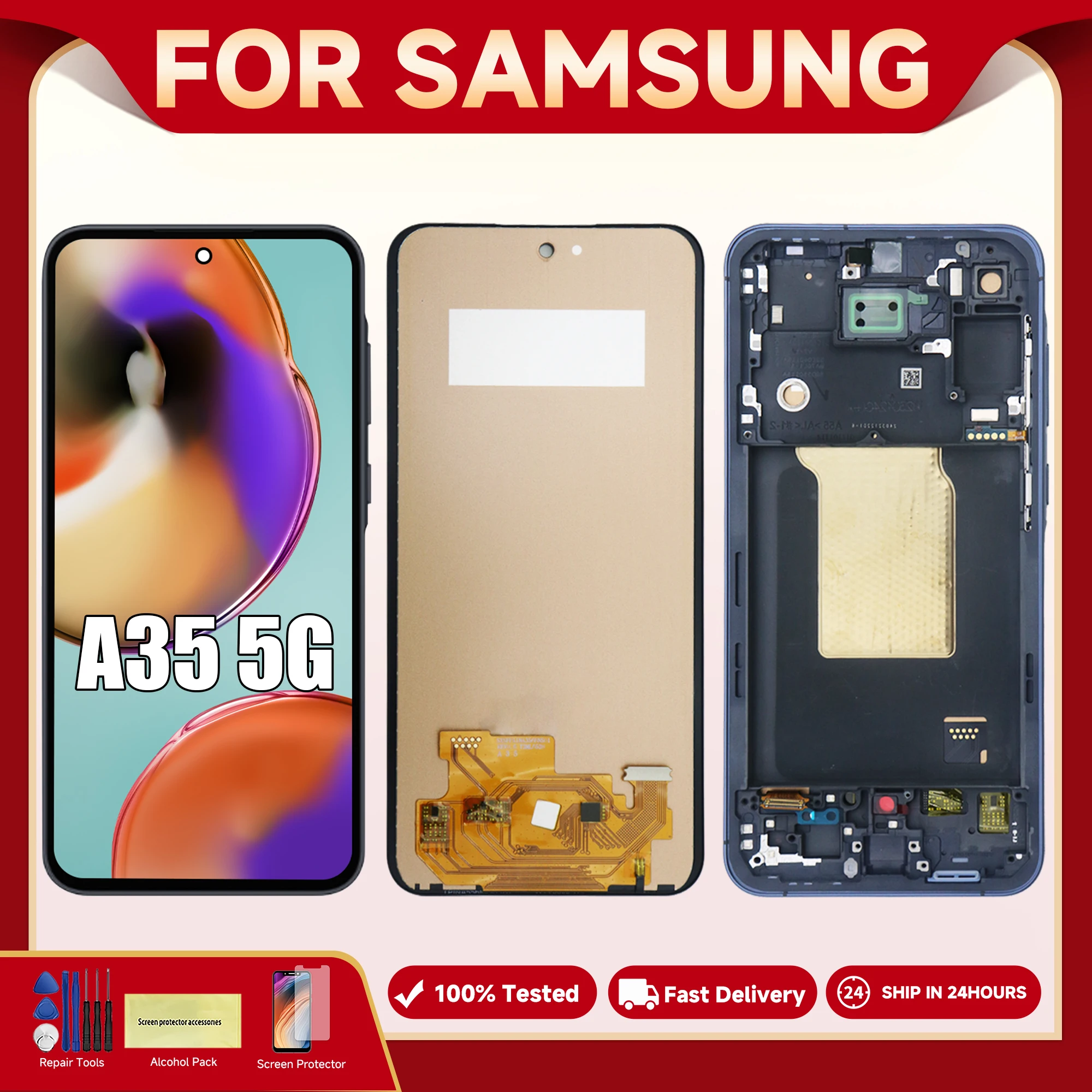 AMOLED-For-Samsung-A35-A356B-A356E-A356U-LCD-Display-Touch-Screen-with ...