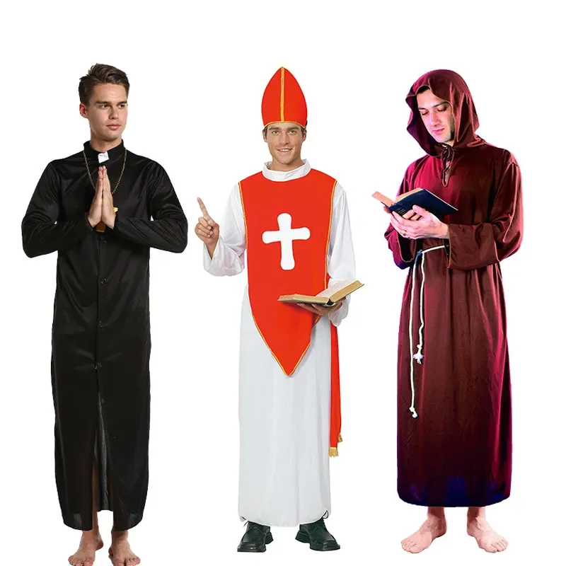 Easter-Purim-Halloween-Costume-for-Men-Father-Priest-Bishop-Costumes ...