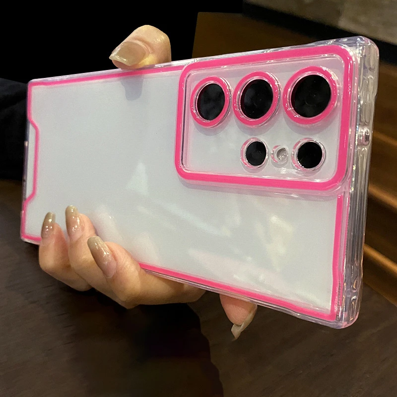Neon-Luminous-Fluorescent-Clear-Case-For-Samsung-S24-Ultra-S23-FE-S22 ...