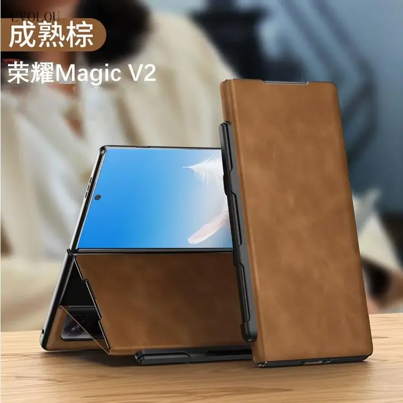 Stripe Leather Flip Case For Huawei Honor Magic V2 VER-AN10 S Pen Slot ...