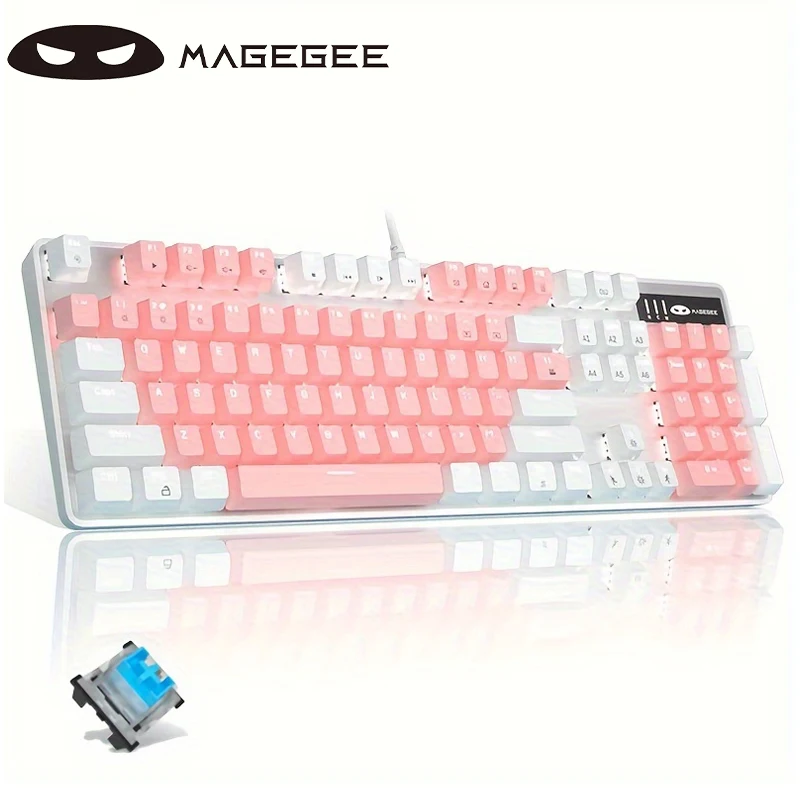 MageGee-Mechanical-Gaming-Keyboard-New-Upgraded-Blue-Switch-104-Keys ...