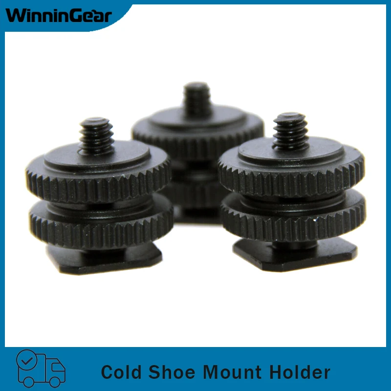 3x 1/4" Hot Cold Shoe Mount Holder For DSLR Camera Light Microphone ...