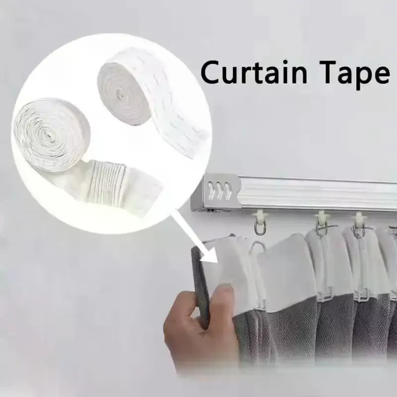10Meters/10.9Yards Pleat Curtain Header Tape Detachable Curtain Header ...