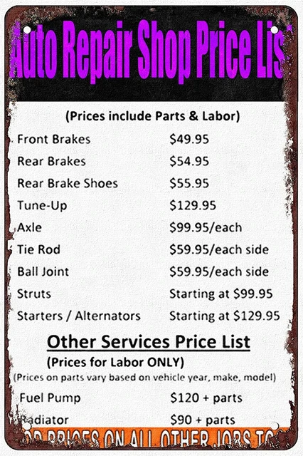 Funny Auto Repair Signs