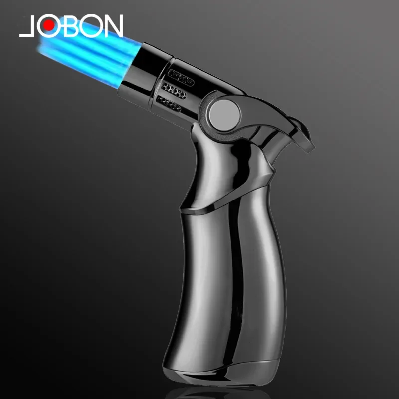 JOBON Cigar Lighter Windproof Kitchen Gas Lighter Jet Four Tube ...