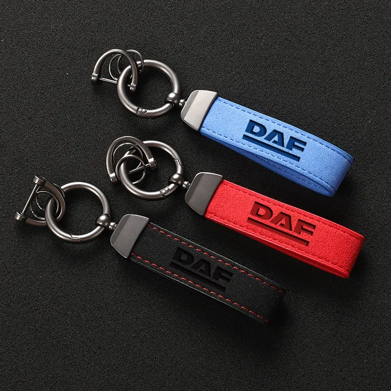 High-Grade-Suede-Leather-Car-Keychain-DAF-Car-Styling-Key-Ring-For-DAF ...