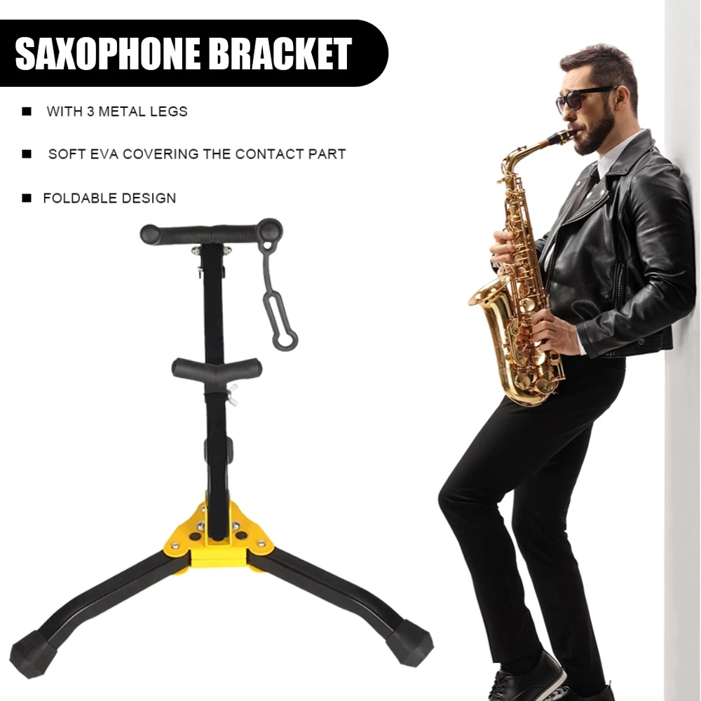 Foldable-Portable-Tenor-Sax-Stand-Scratch-Proof-Alto-Sax-Metal-Floor ...